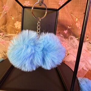 Unbranded | Other | Fuzzy Blue Balls Keychain Appx 3x2 | Poshmark